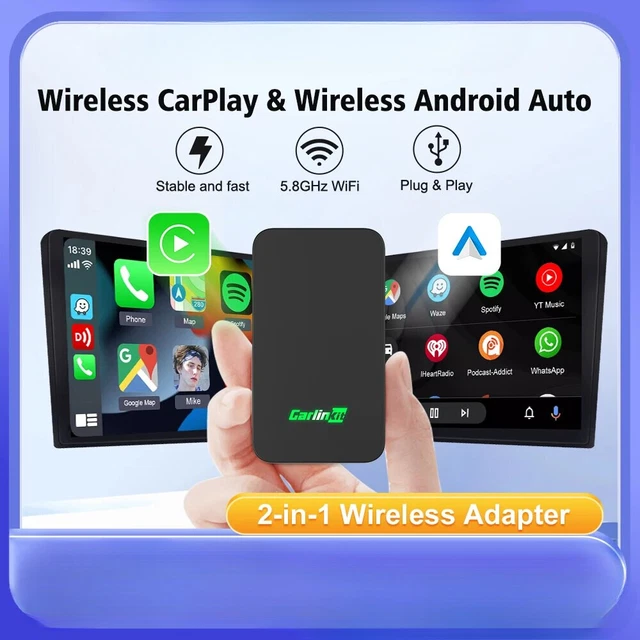 ZUBEHÖRPAKET CARPLAY ANDROID Auto Adapter 3-in-1 Wireless Car Adapter ...