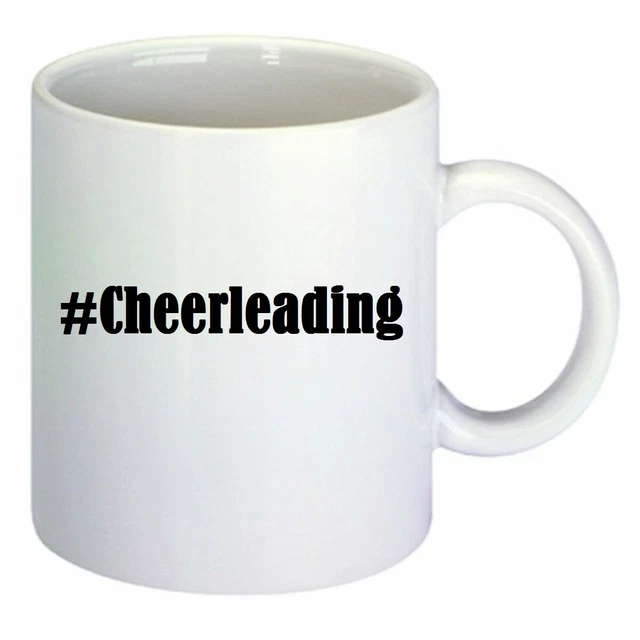 KAFFEETASSE #CHEERLEADING HASHTAG Raute Keramik Höhe 9,5cm in Weiß EUR ...
