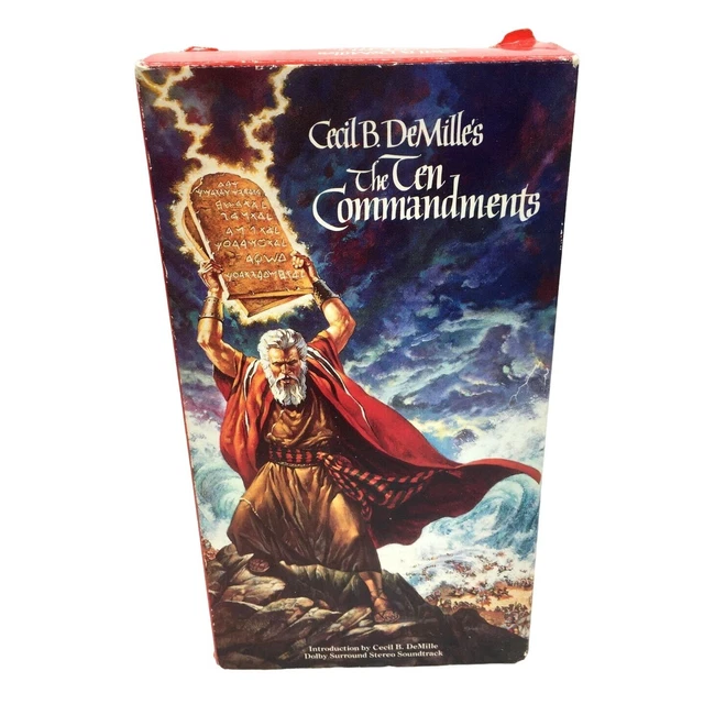 VHS I DIECI comandamenti (2 nastri VHS) Cecil B. DeMille Heston/Brynner ...