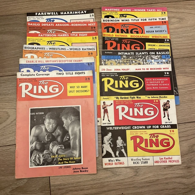 VERY RARE VINTAGE The Ring Boxing Magazine 11 Issues From 1958 £30.00 ...