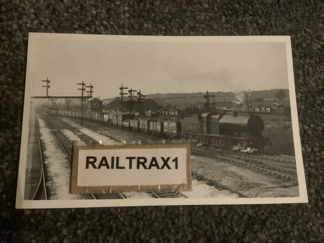 RAILWAY STEAM PHOTOGRAPH - 9531 + At Toton Shed & Signal Box Etc ...