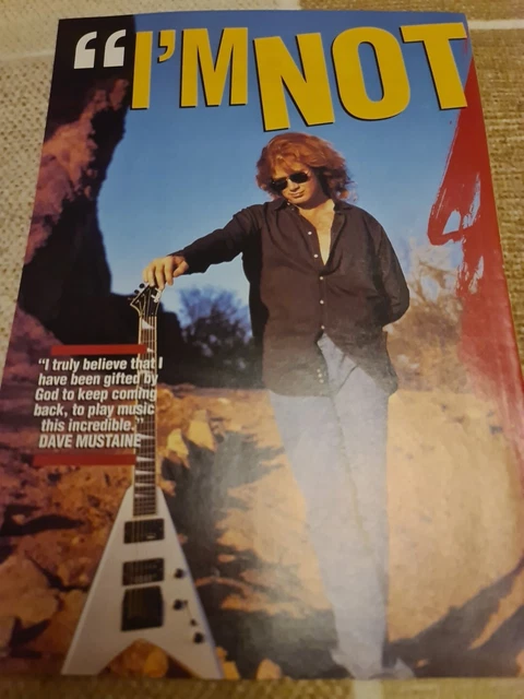 VINTAGE DAVE MUSTAINE MEGADETH / KURT COBAIN A4 POSTER RAW MAGAZINE ...