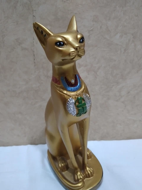 GODDESS BASTET CAT Isis ANTIQUE ANCIENT EGYPTIAN Statue Heavy Stone £91 ...