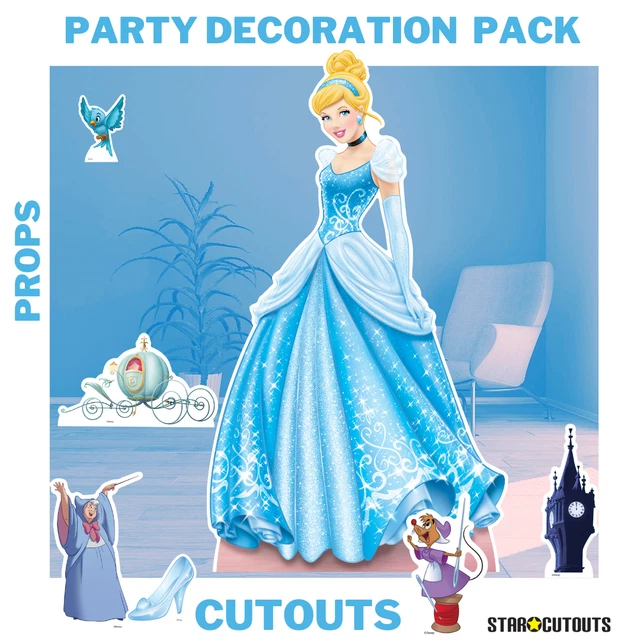 DISNEY PRINCESS CINDERELLA Giant Party Photo Prop Cutout Decoration + 6 ...