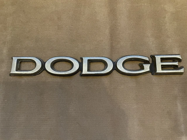 VINTAGE 1979 - 1985 Metal Script Dodge Truck Grill Emblem Badge (ON-8 ...