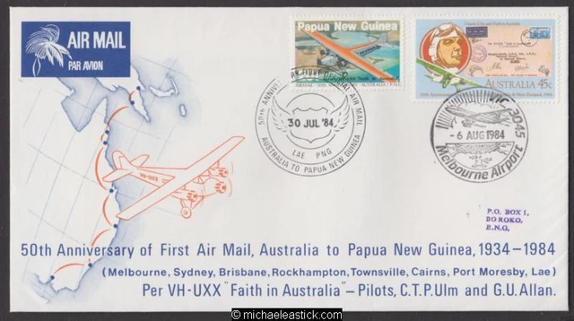 25 JULY 1984, 50th Anniv. of first Australia, Papua and New Guinea ...