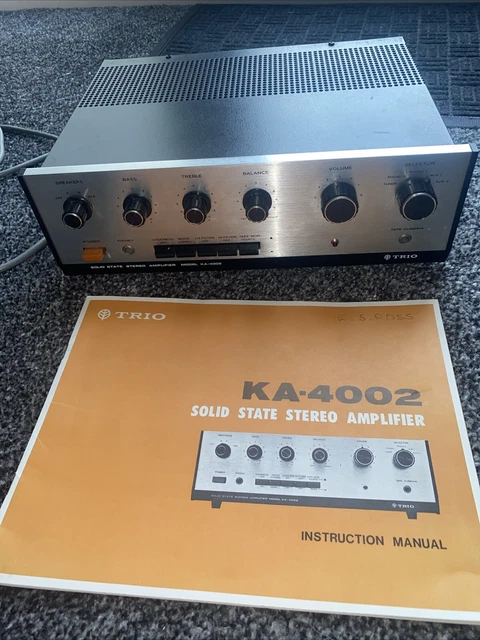 VINTAGE HIFI INTEGRATED amplifier Trio/Kenwood KA-4002A £100.00 ...