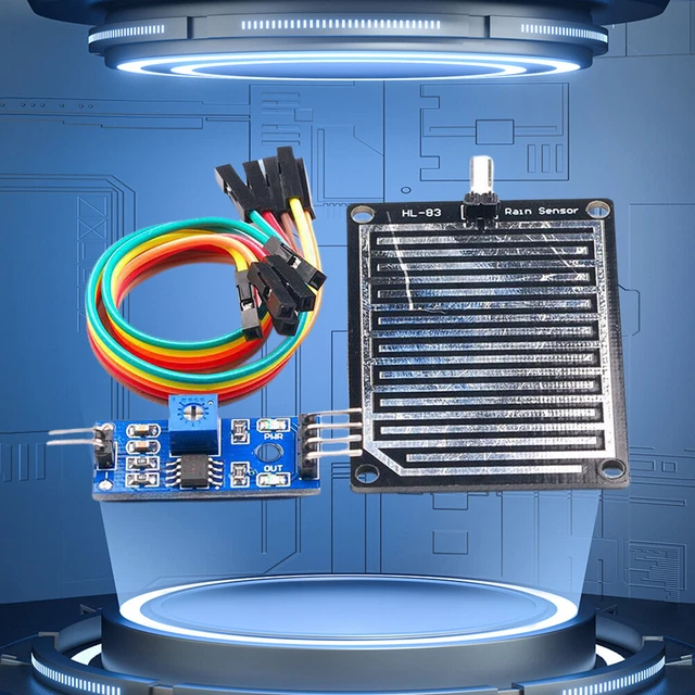 MOISTURE SENSOR 5V Rainwater Module LED Indicator Rainfall Drop ...