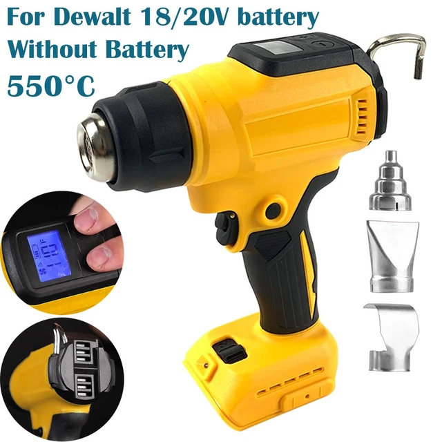 CORDLESS HOT AIR Gun For Dewalt 18/20V Electric Heat Gun w/ LCD Digital ...