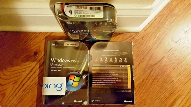 MICROSOFT WINDOWS VISTA Ultimate w/SP1,SKU 66R-02261,Sealed Retail ...