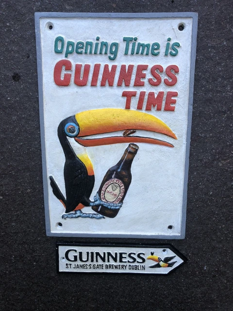 GUINNESS TIME CAST Iron Sign & Guinness Sign Offer £45.00 - PicClick UK