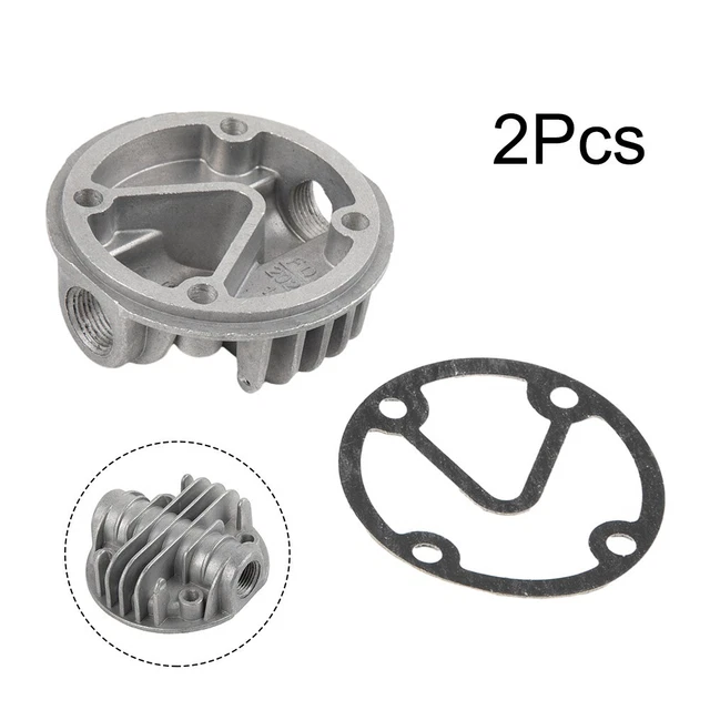 AIR COMPRESSOR CYLINDER Head Aluminum-Fittings Cooling-Cover Pneumatic ...