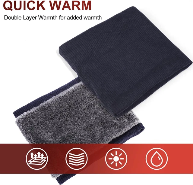 THERMAL NECK WARMER Men, Neck Gaiter Face Scarf Women, Fleece Scarf ...