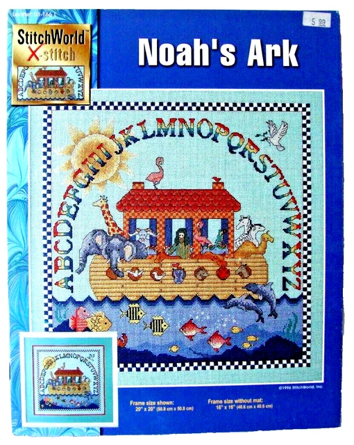 STITCH WORLD X-STITCH Noah's Ark Cross Stitch Pattern Leaflet - 1996 ...