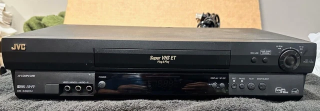 JVC SUPER VHS VCR AV Recorder S-VHS Player HR-S3901U PUS AV CABLES ...