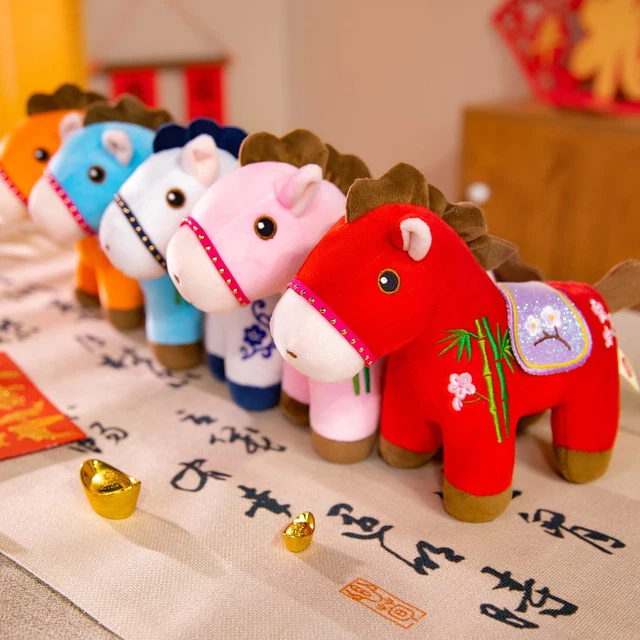 HORSE YEAR ZODIAC Plush Toy With Pp Cotton Filling For Company Events ...