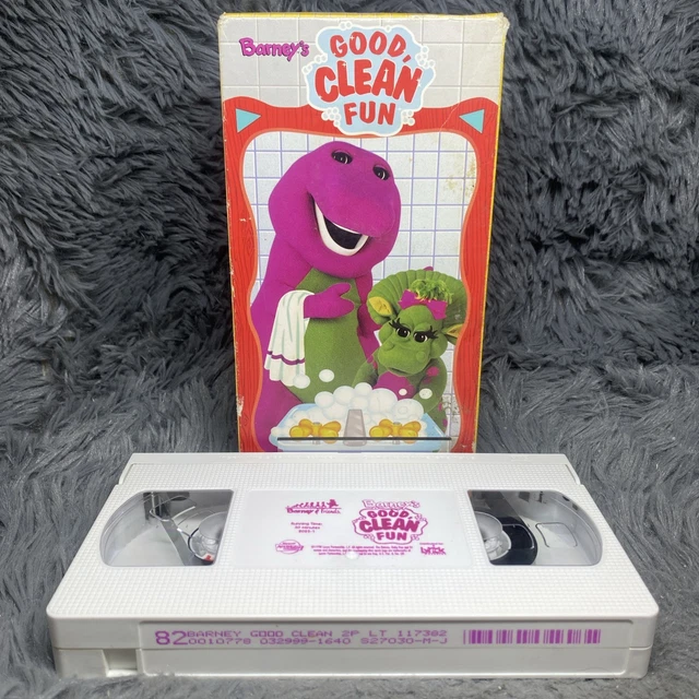 BARNEY & FRIENDS Good Clean Fun VHS 1998 Video Tape PBS Kids RARE ...