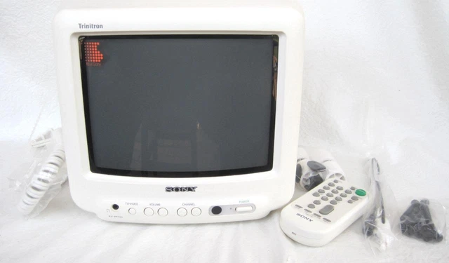 SONY TRINITRON KV-9PT40 White CRT TV Remote 1994 Legs Rabbit Ears EUR ...