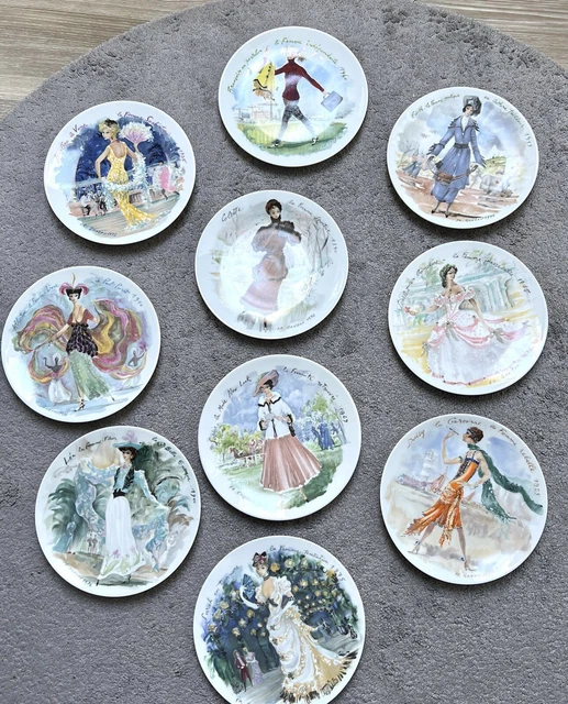 SAMMELTELLER ANTIK Porzellan D’Arceau Limoges Frauen des Jahrhunderts ...