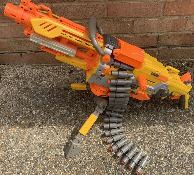 NERF N-STRIKE HAVOK Fire EBF-25 Motorised Machine Gun Blaster With ...