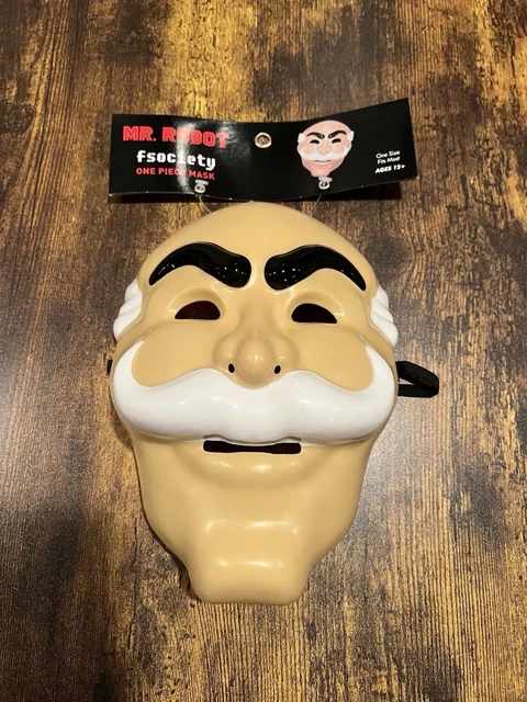ADULT F SOCIETY Mr Robot Plastic Face Mask Costume Accessory New £25.20 ...