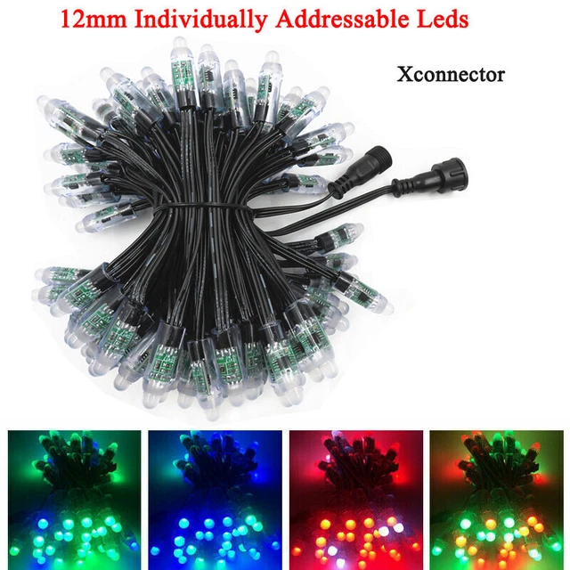 DC 12V WS2811 Diffused Digital RGB LED Pixel Light IP68 Waterproof ...