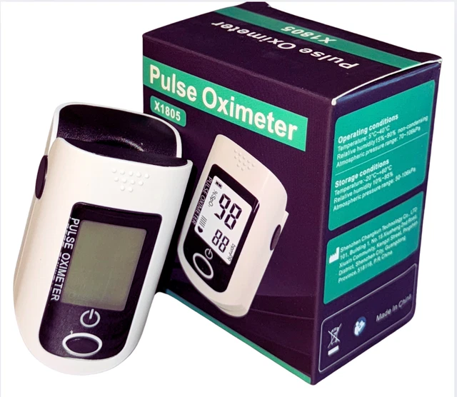 USA FDA OXIMETER Finger Pulse Blood Oxygen Monitor SpO2 Heart Rate ...