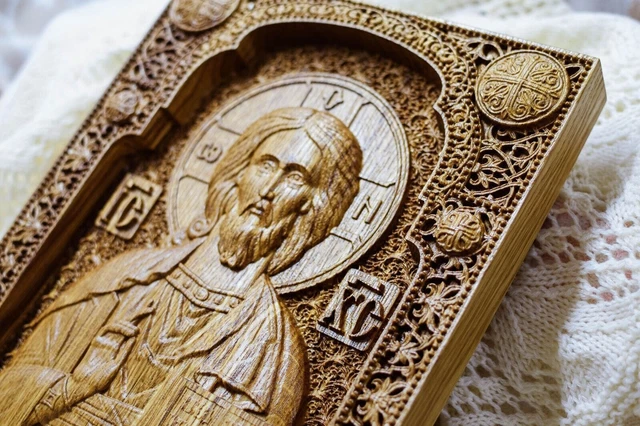OUR LORD JESUS Christ WOOD CARVED CHRISTIAN ICON RELIGIOUS WALL HANGING ...