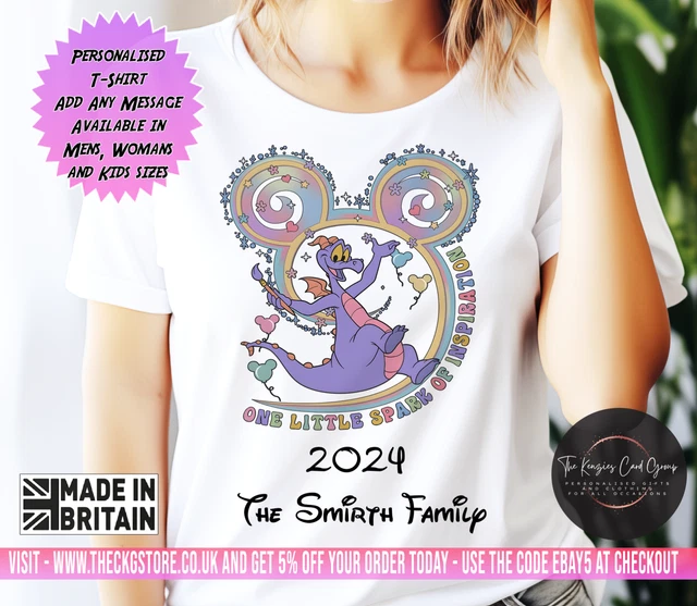PERSONALISED DISNEY WORLD Figment Epcot Matching Family T Shirt 2024 V1 ...
