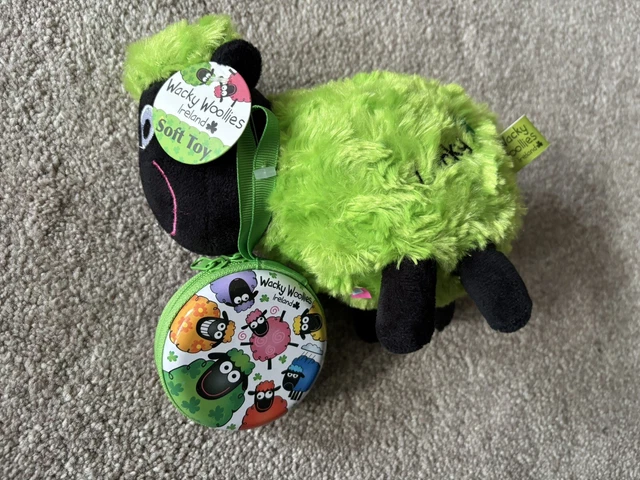 WACKY WOOLIES IRELAND Green Sheep Plush Soft Toy - Brand New With Tags ...