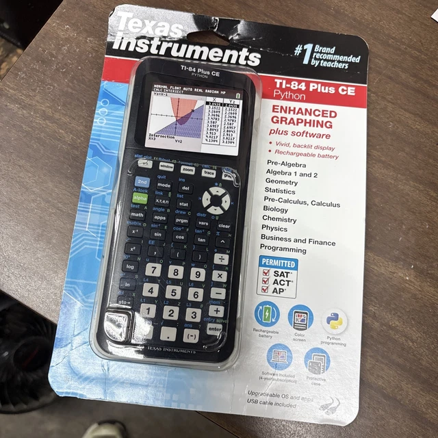 TEXAS INSTRUMENTS TI-84 Plus CE-T Python Edition Graphing Calculator ...