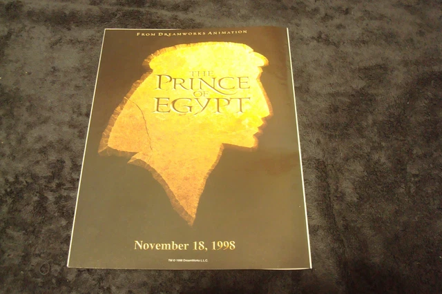 THE PRINCE OF EGYPT 1998 DreamWorks Animation premiere ad Val Kilmer as Moses £14.05 - PicClick UK
