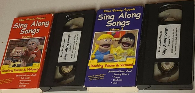 WISER FAMILY PUPPETS Sing Along Songs Volumes 1 & 3 Kids Vhs Tapes ...
