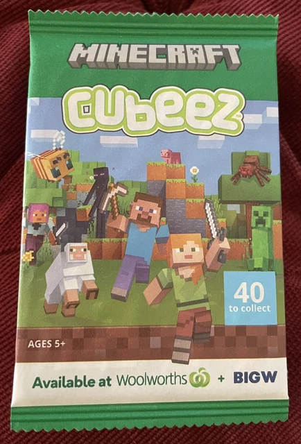 WOOLWORTHS BIGW 2025 Minecraft Cubeez Collector 14 Unopened Cards FREE ...