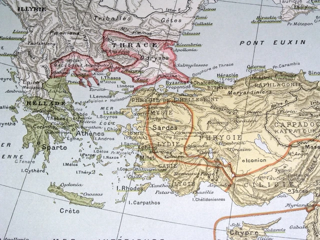 1925 VINTAGE HISTORICAL Map Of Persian Empire Achaemenid / Ancient ...