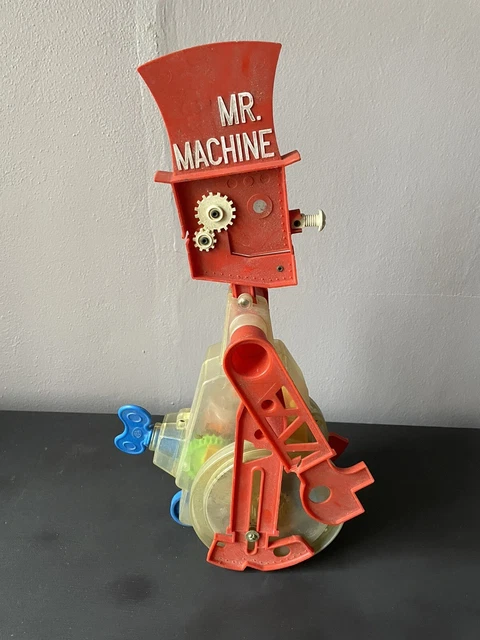 VINTAGE MR. MACHINE Robot Toy Ideal Toy Co. 1961 1977 Wind Up & Walk n ...