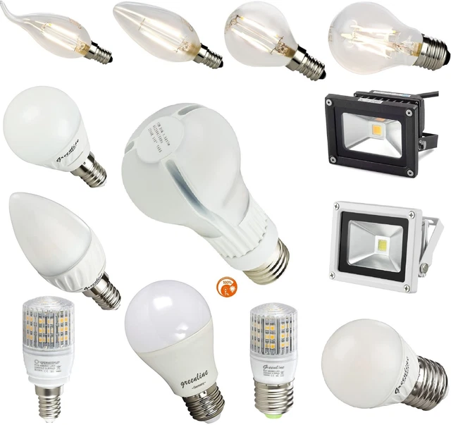2 - 13 Watt LED Birne Kerze Lampe Fluter Leuchte E14 E27 G9 optional ...