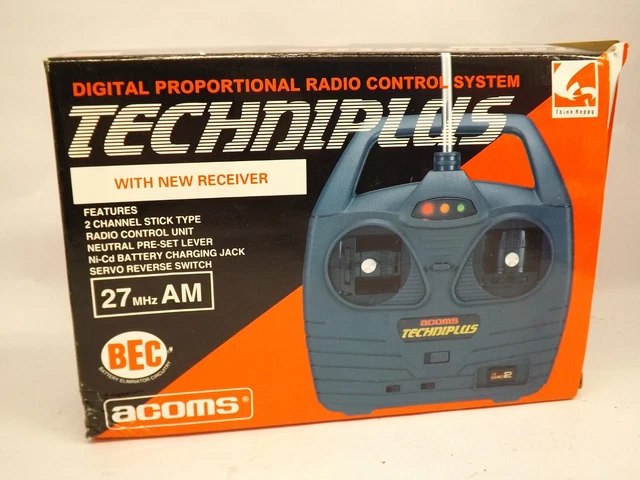 ACOMS TECHNIPLUS 27 MHz AM RC Mobilteil Controller verpackt EUR 19,83 ...