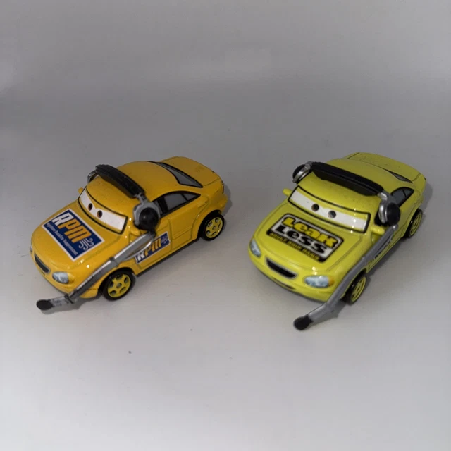 DISNEY PIXAR CARS Leak less & RPM Team Chief Diecast 1:55 Combine Post ...