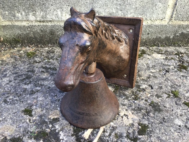 VINTAGE HEAVY CAST iron horse head bell ( wall mount ) £9.50 - PicClick UK