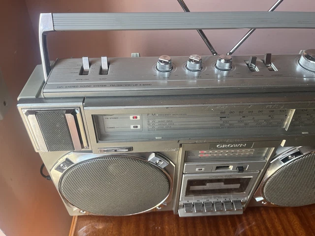 RADIO CASSETTE CROWN CSC-950L Boombox Vintage EUR 280,00 - PicClick IT