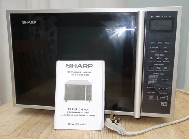 SHARP R959SLMAA MICROWAVE Oven with Grill and Convection Oven 900W £195 ...