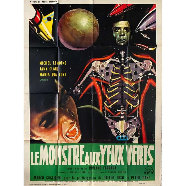 LE MONSTRE AUX YEUX VERTS Affiche de cinéma - 120x160 cm. - 1962 ...