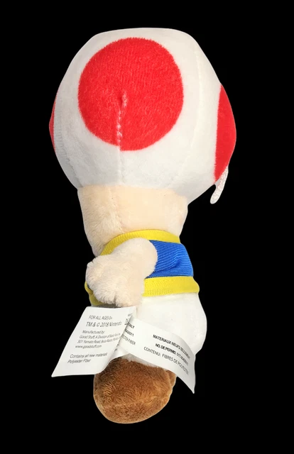 NINTENDO TOAD SUPER Mario Bros Mushroom Toadstool Stuffed Toy Plush 7 ...