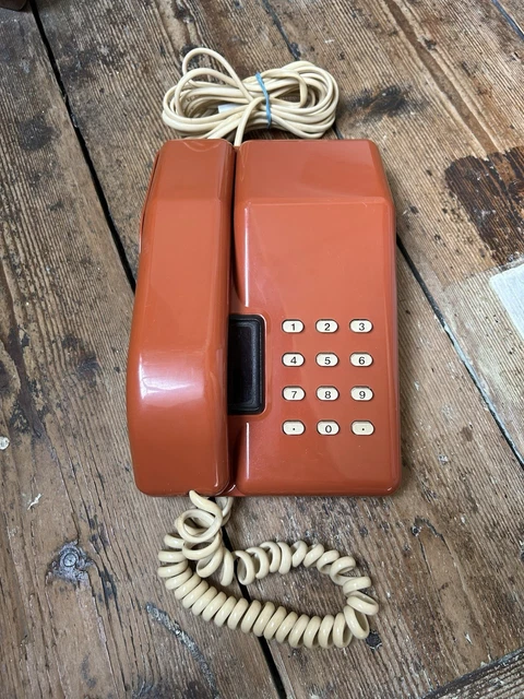 VINTAGE ORANGE BT Viscount Telephone Landline ~ Working Order £14.99 ...
