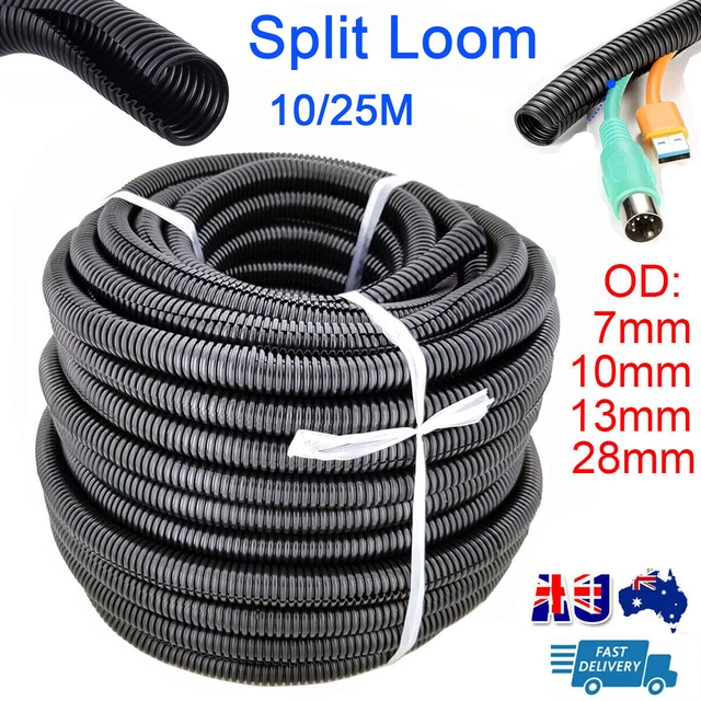 FLEXIBLE CONDUIT CABLE Automotive Electrical Wiring Split Wire Loom ...