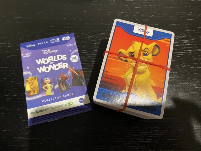 WOOLWORTHS DISNEY WORLD of Wonders collector cards 2024 Full Set 108 ...