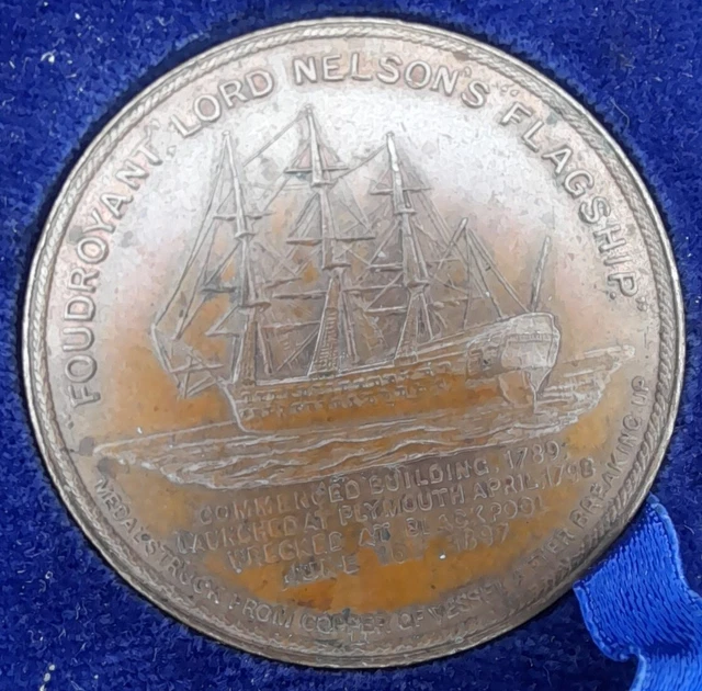 1897 HMS &FOUDROYANT& Lord Nelson's "Flagship" Commemorative Medal ...