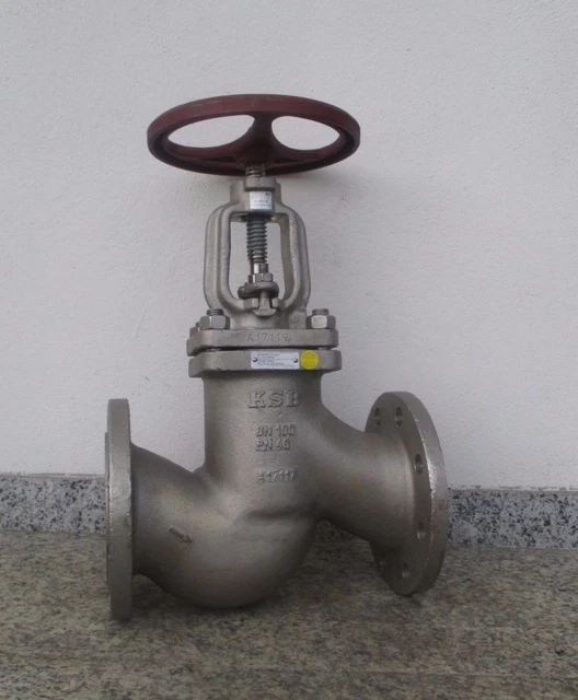 KSB ABSPERRSCHIEBER DN 100 PN 40 Edelstahl Sauerstoff Oxygen Ventil S16 ...