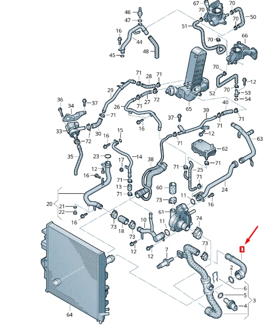 NEW VW TOUAREG 7P Mk2 Cooling System Hose Adapter 7P6122291C £89.69 ...